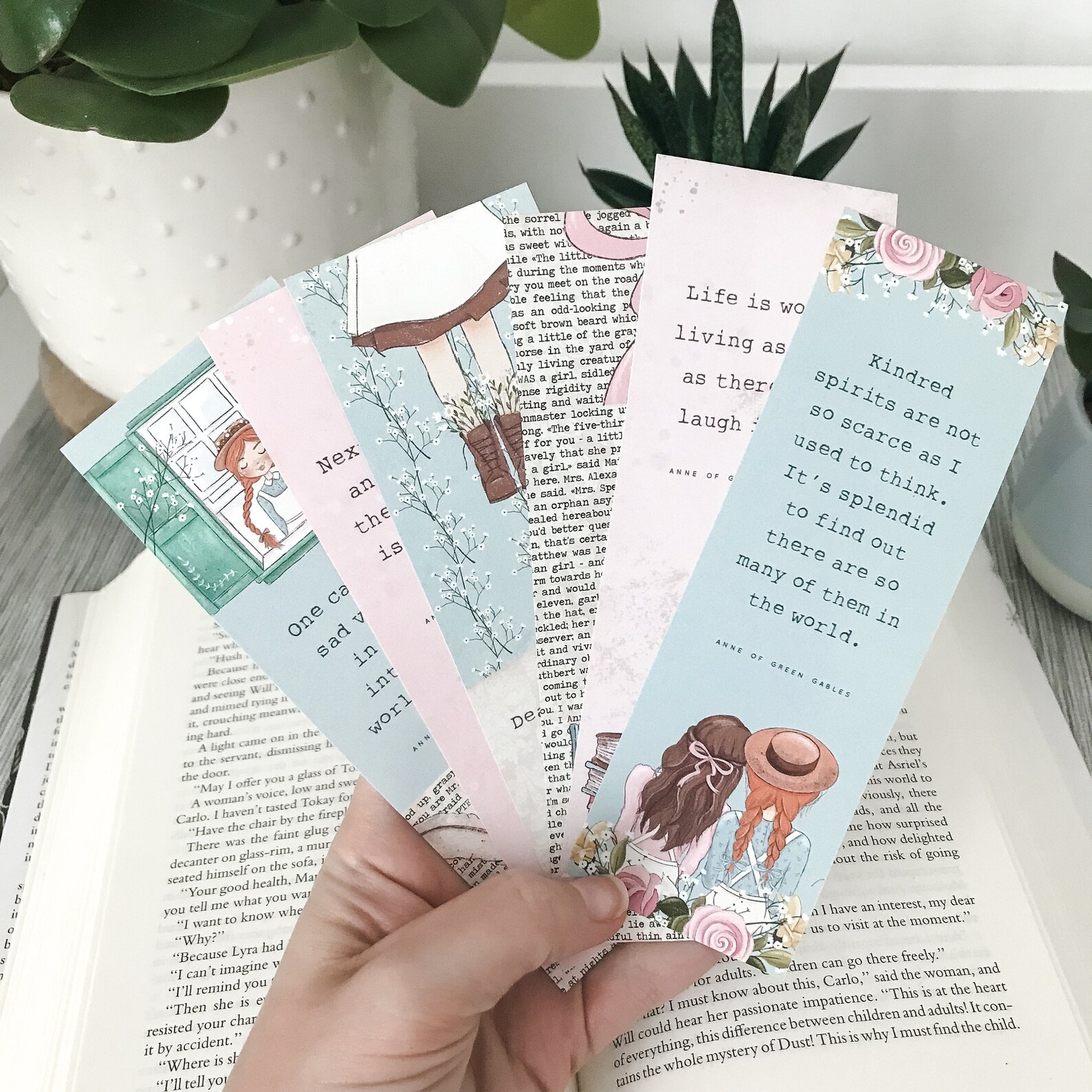 Anne of Green Gables Printable Bookmark Set Literary - Etsy