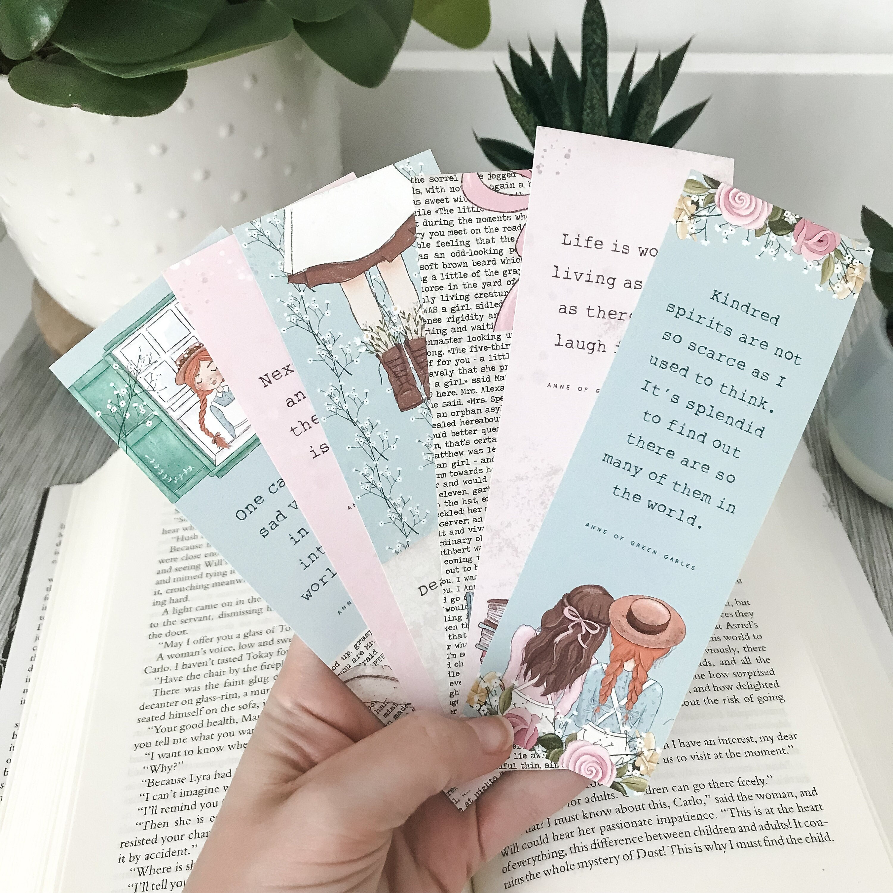 Anne of Green Gables Printable Bookmark Set, Literary Bookmarks With ...