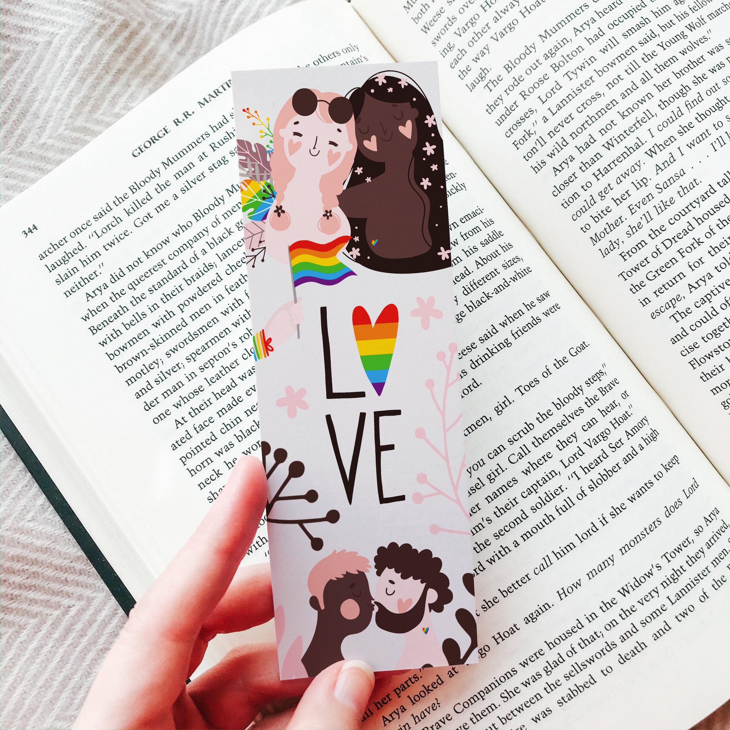 LGBTQ Pride Bookmark Set Printable Bookmarks Love is Love - Etsy