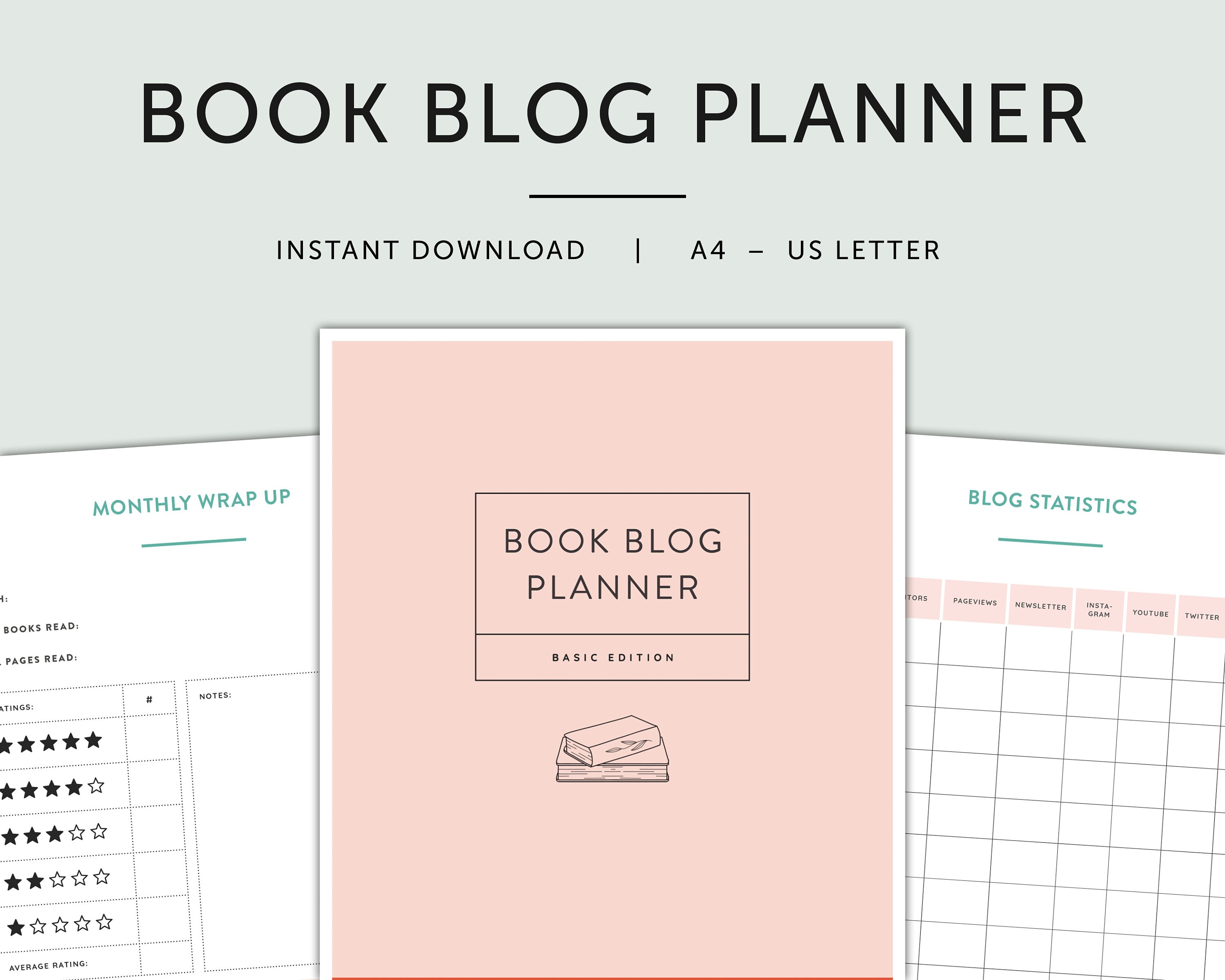 Book Blog Planner Kit Blog Organizer Book Blogger Blog - Etsy