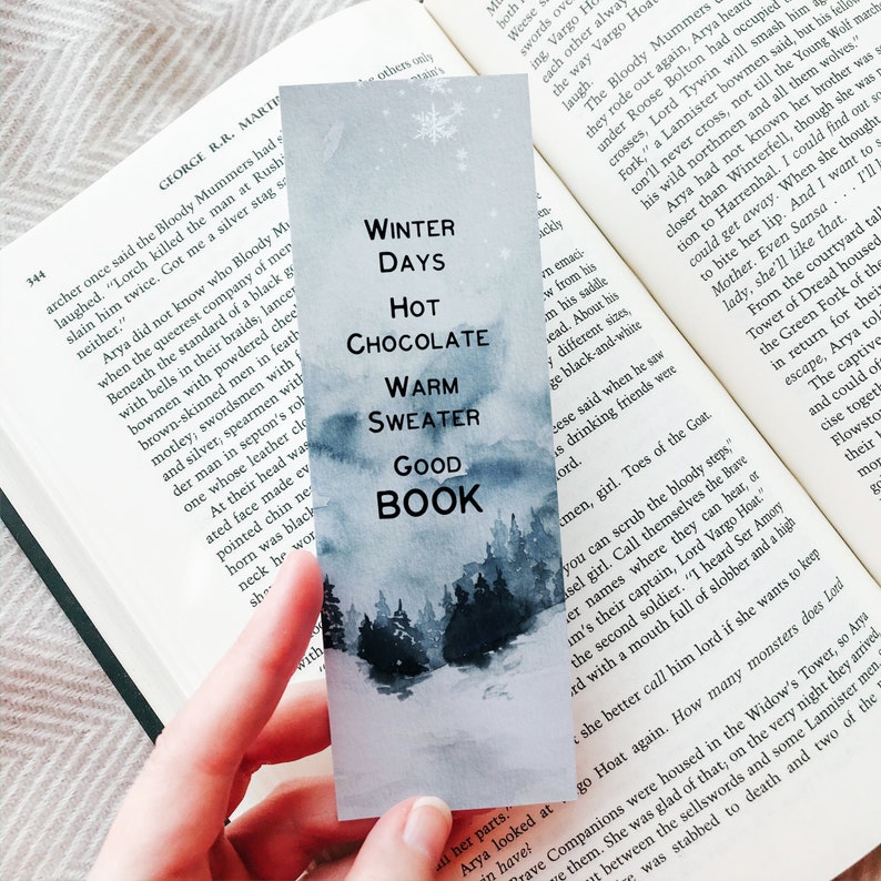 Winter Bookmark Set Printable Bookmarks for Readers Book - Etsy