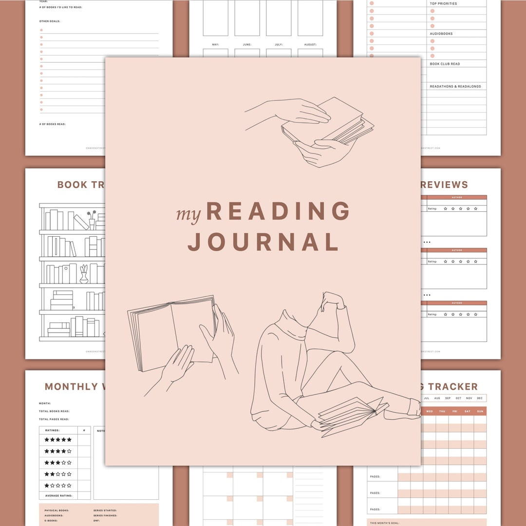 Reading Journal Printable, Book Reading Tracker, Book Journal, PDF ...