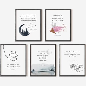 Book Quotes Gallery Wall Set, Printable Classic Literature Poster ...