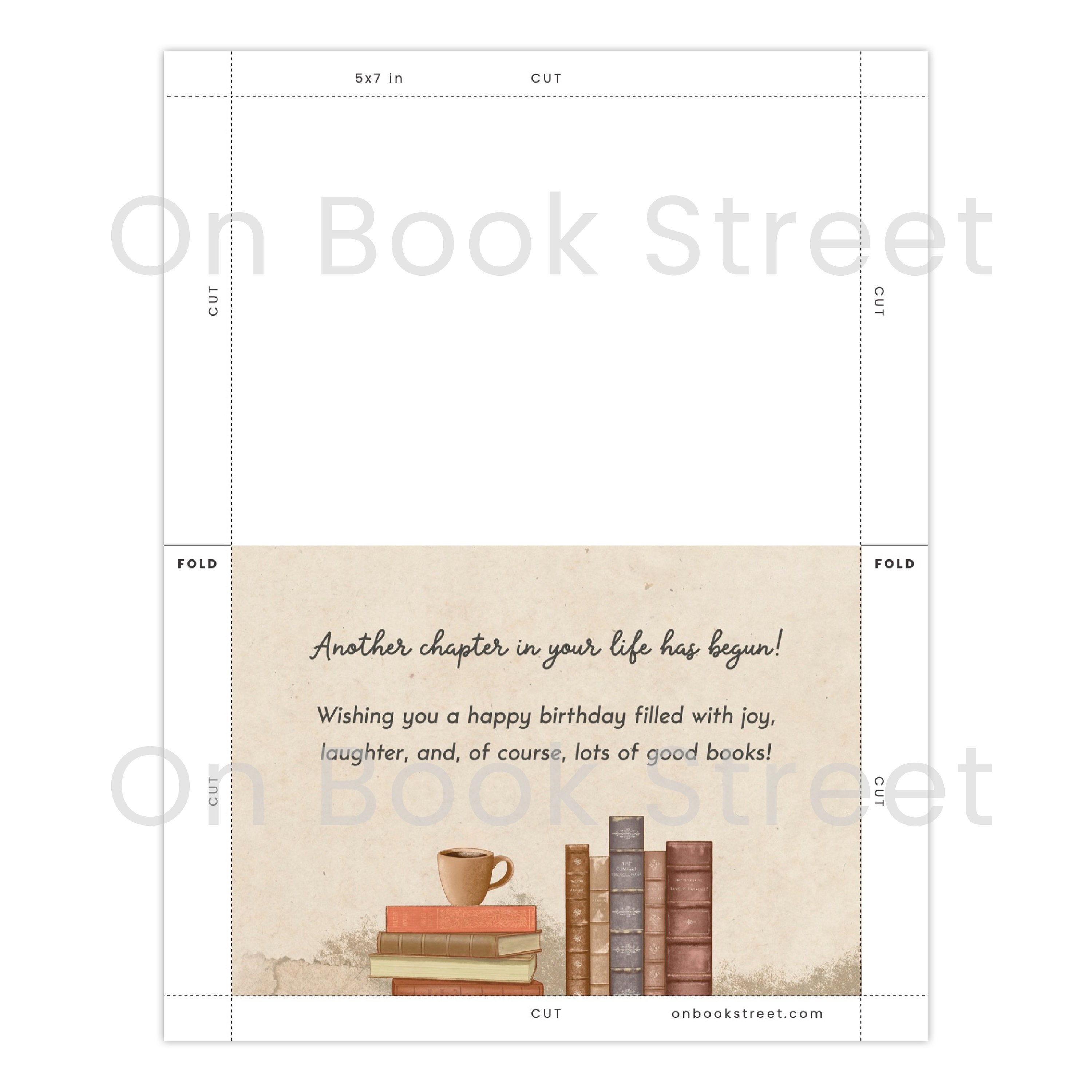 Literary Birthday Card for Book Lovers, Digital Greeting Card Happy ...