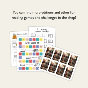 Printable TBR Board Game With Reading Prompts, Reading Challenge ...