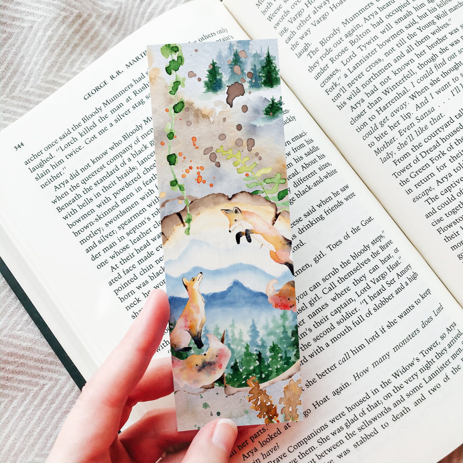 Fox Watercolor Bookmark Printable Cute Bookmarks for Kids - Etsy
