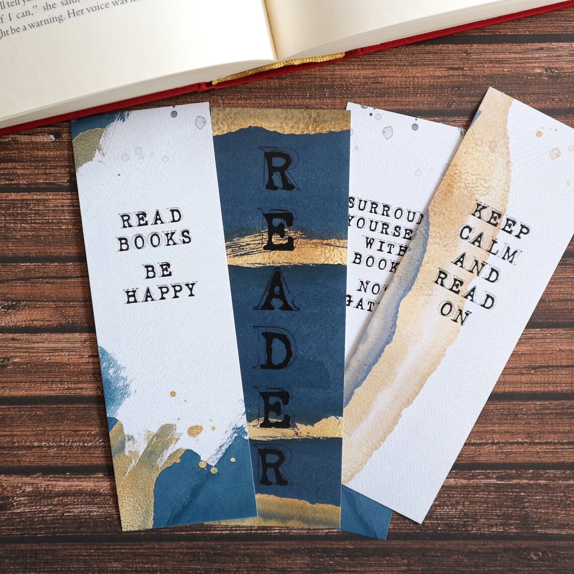 Printable Bookmark Set with Bookish Quotes Digital PDF | Etsy