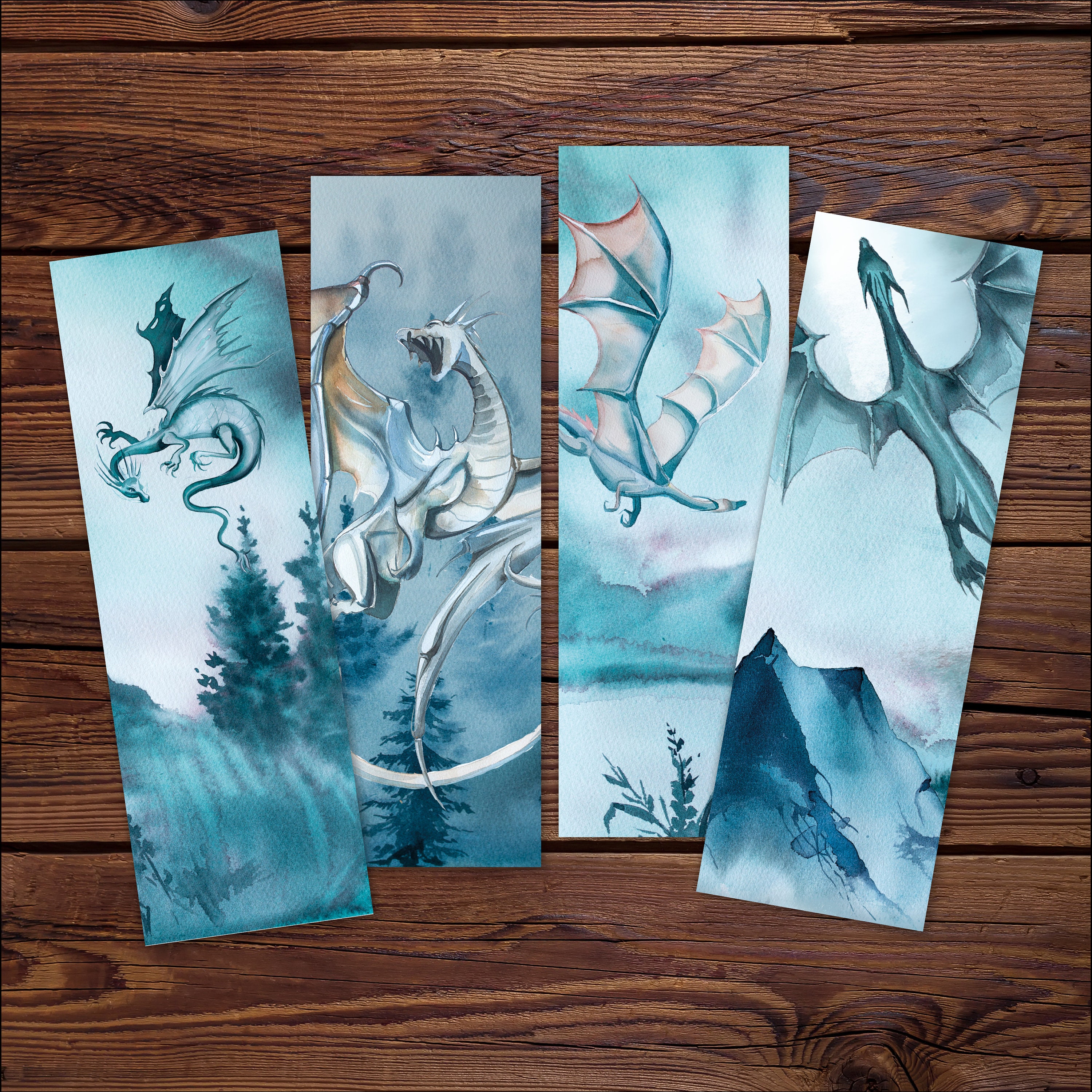 Dragon Bookmarks Printable, Fantasy Bookmarks, Dragon Gifts for Readers ...