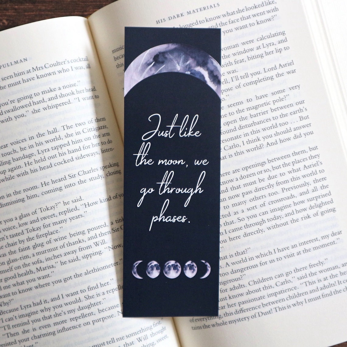 Printable Bookmarks Moon Phases Quotes I Read Past My Bedtime | Etsy Canada