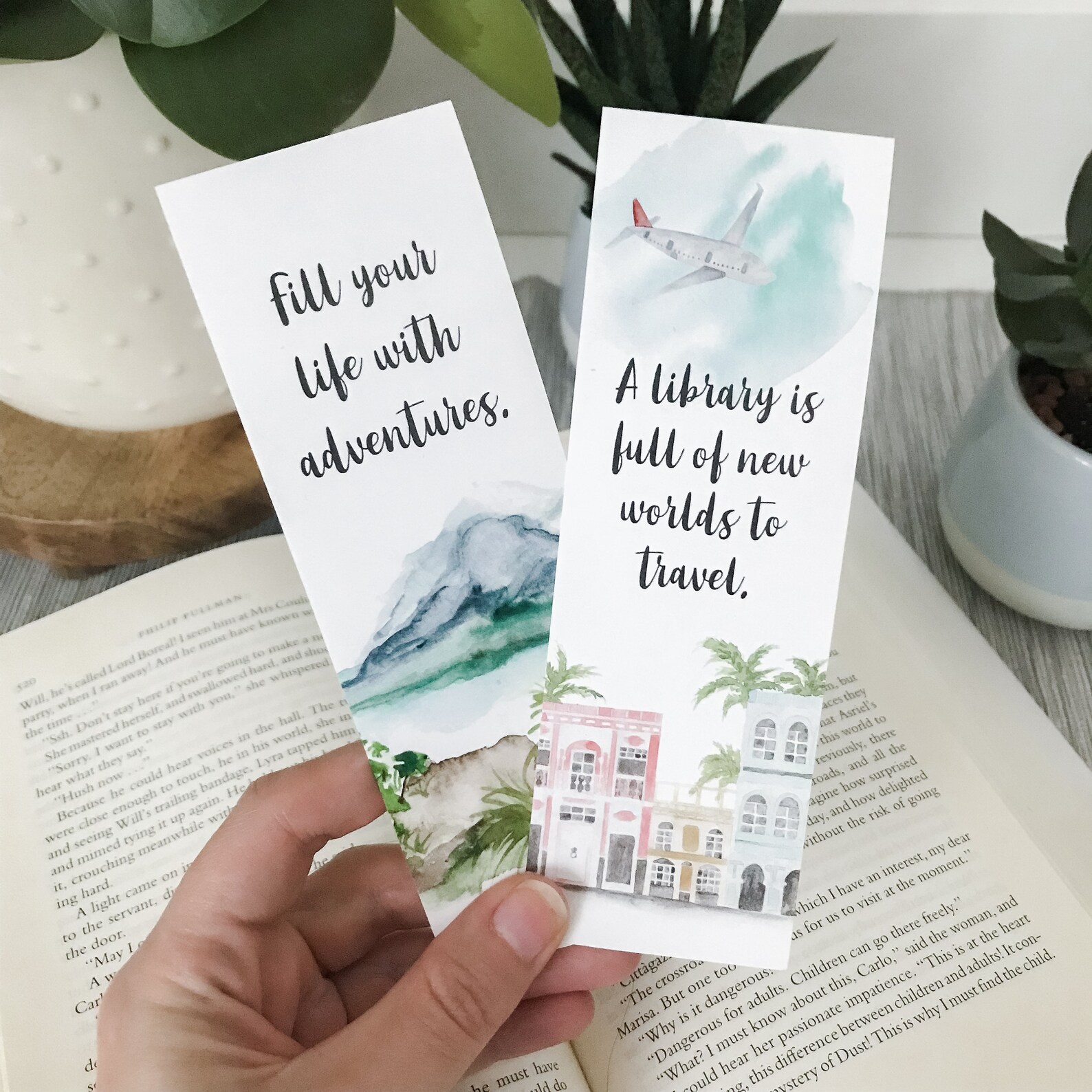 Printable Bookmarks Travel Themed Bookish Quotes Bookmarks for - Etsy ...
