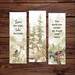 Nature Bookmarks Printable, Digital Watercolor Bookmark Set, Woodland ...