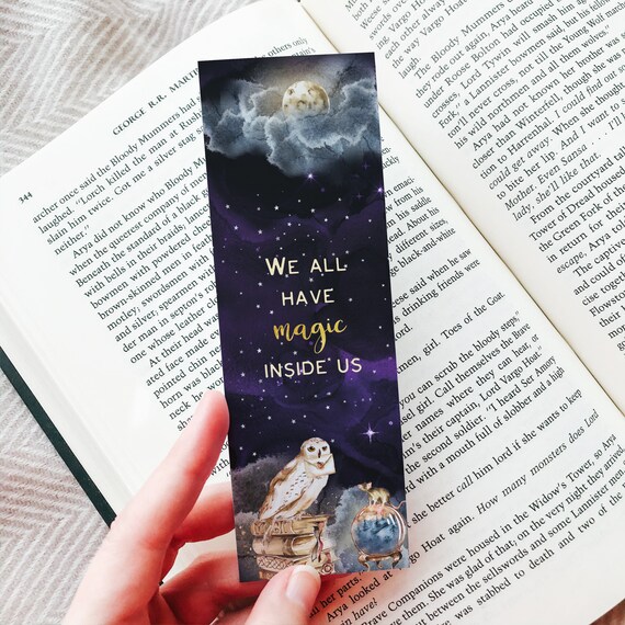 Magic Bookmark Printable Witchcraft Reading Gifts Fantasy | Etsy
