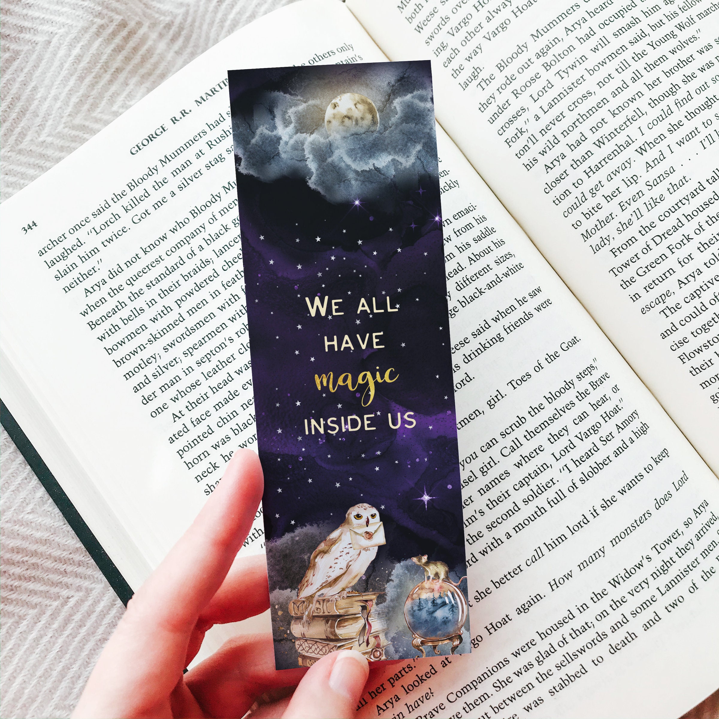 Magic Bookmark Printable, Witchcraft Reading Gifts, Fantasy Gifts for ...