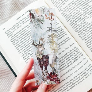 Christmas Bookmark Set, Printable Bookmarks for Readers, Woodland ...