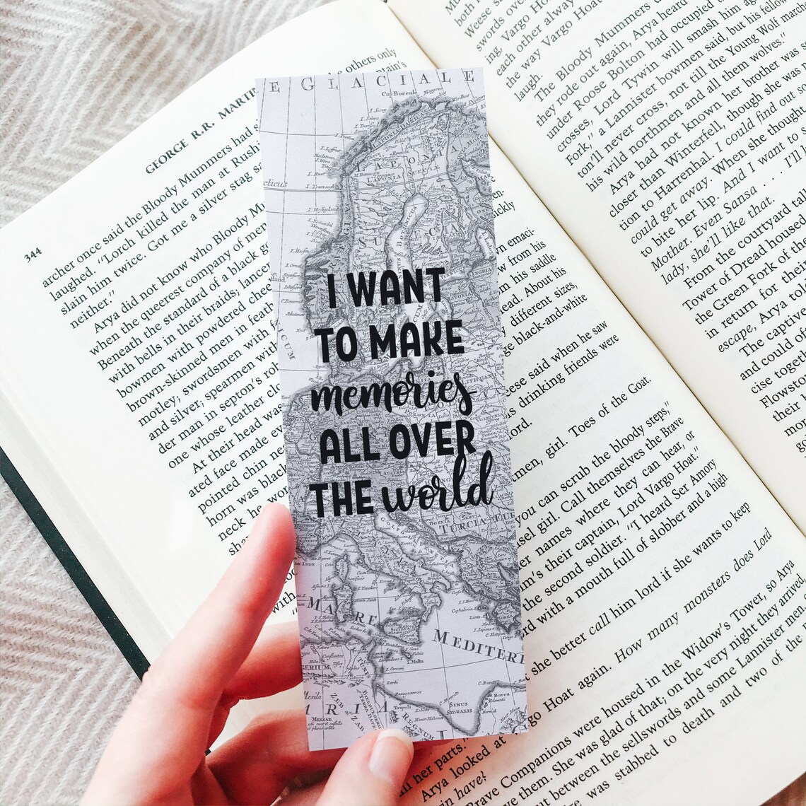 Printable Bookmarks Travel Themed Travel Gifts for Readers | Etsy