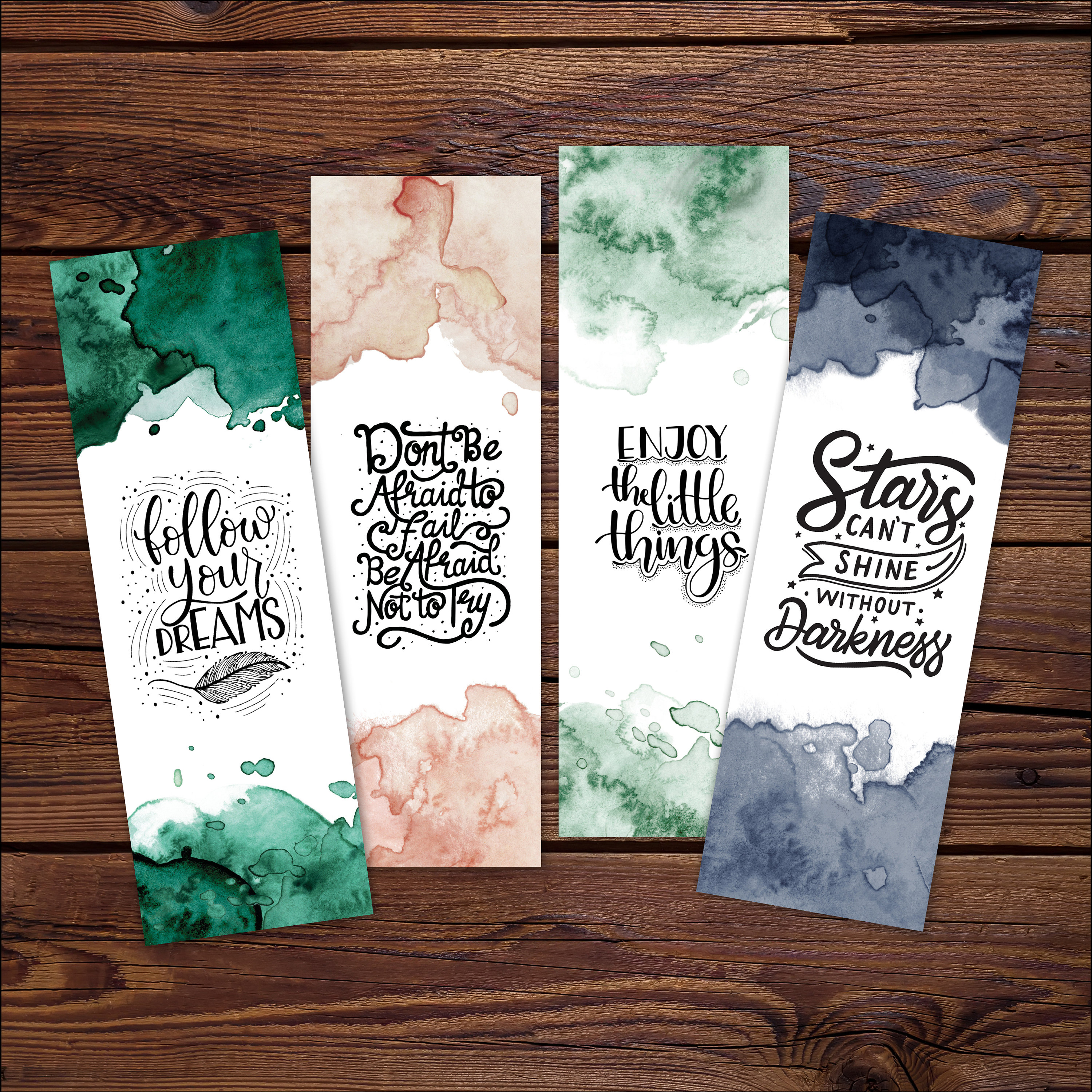 Printable Bookmarks With Inspirational Quotes, Bundle of 34 Print at ...