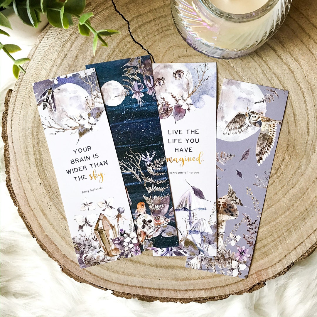Woodland Bookmark Set, Nature Printable Bookmarks With Quotes, Literary ...