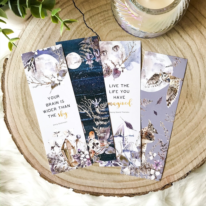 Woodland Bookmark Set Nature Printable Bookmarks With Quotes - Etsy