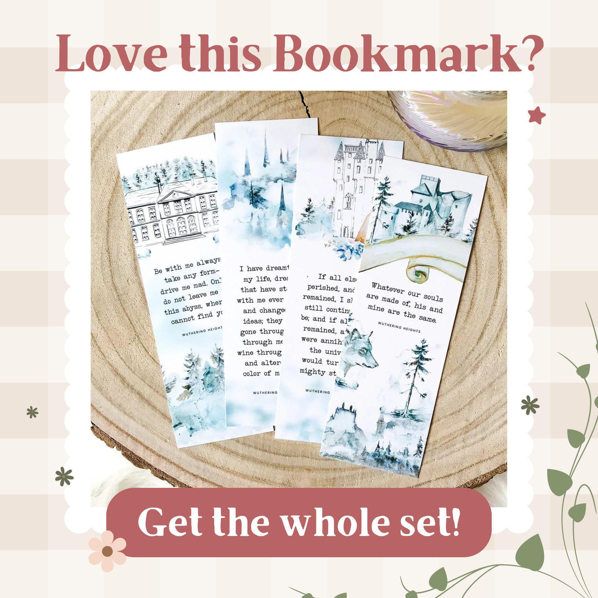 Wuthering Heights Bookmark Printable, Literary Gifts for Readers ...