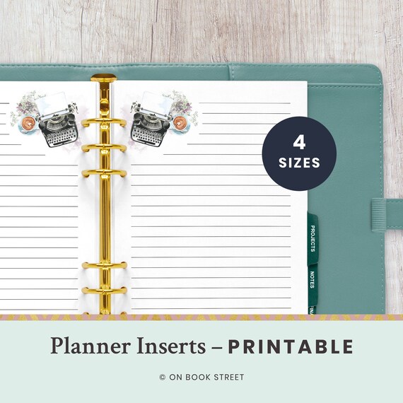 Planner Notes Pages Writing Journal Printable Planner | Etsy