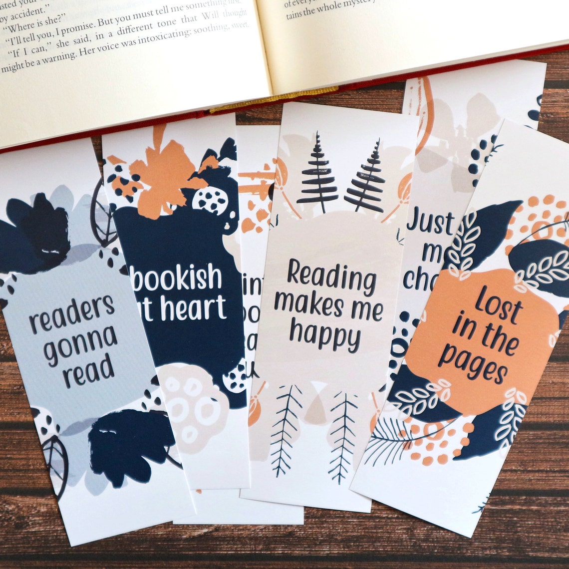 Printable Bookmarks for Books Bookish Gifts for Readers | Etsy