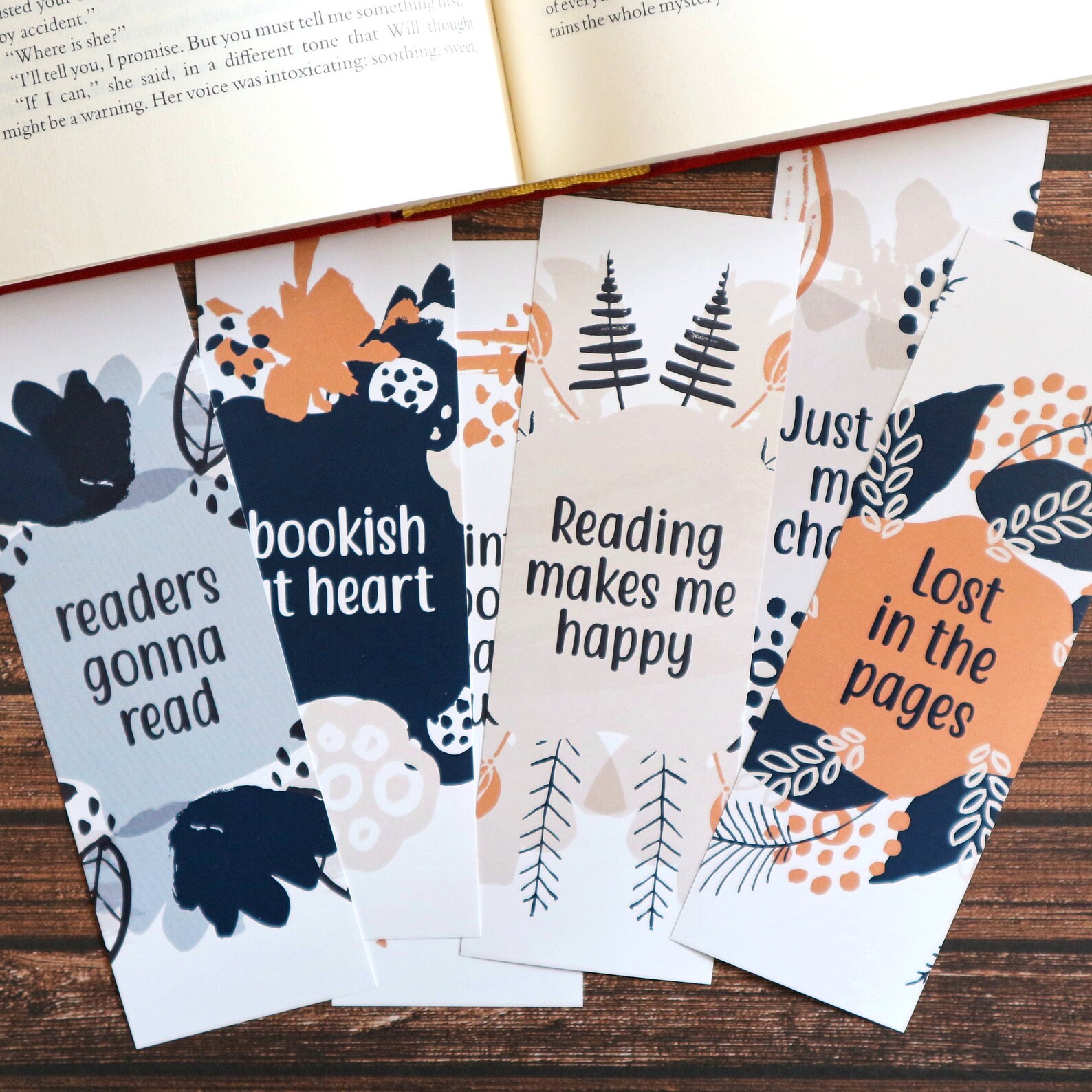 Printable Bookmarks for Books Bookish Gifts for Readers | Etsy