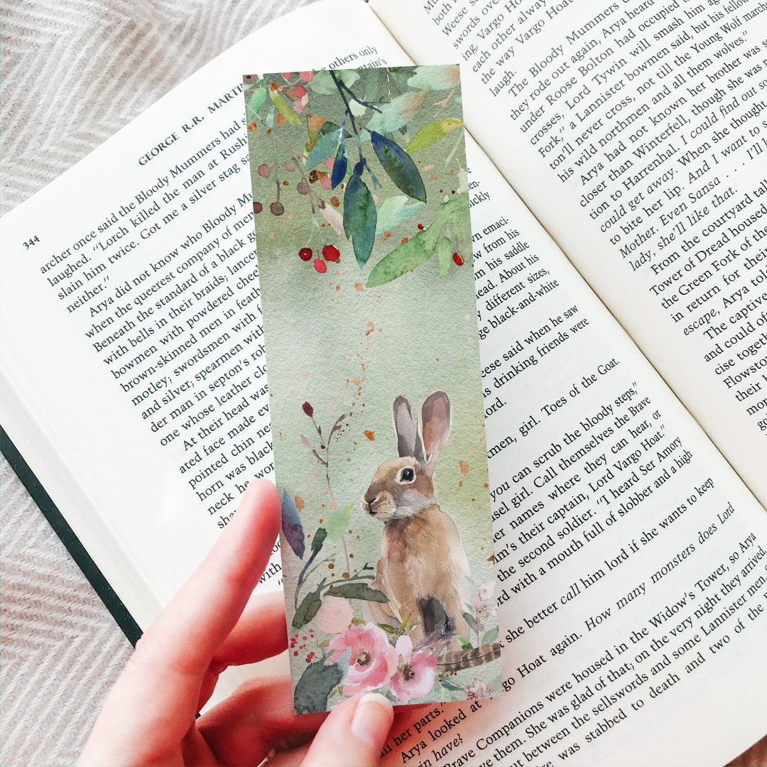 Rabbit Woodland Animal Bookmark, Printable Bookmarks for Kids, Cute ...