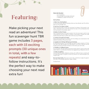 TBR Scavenger Hunt, Book TBR Game, What to Read Next Challenge ...