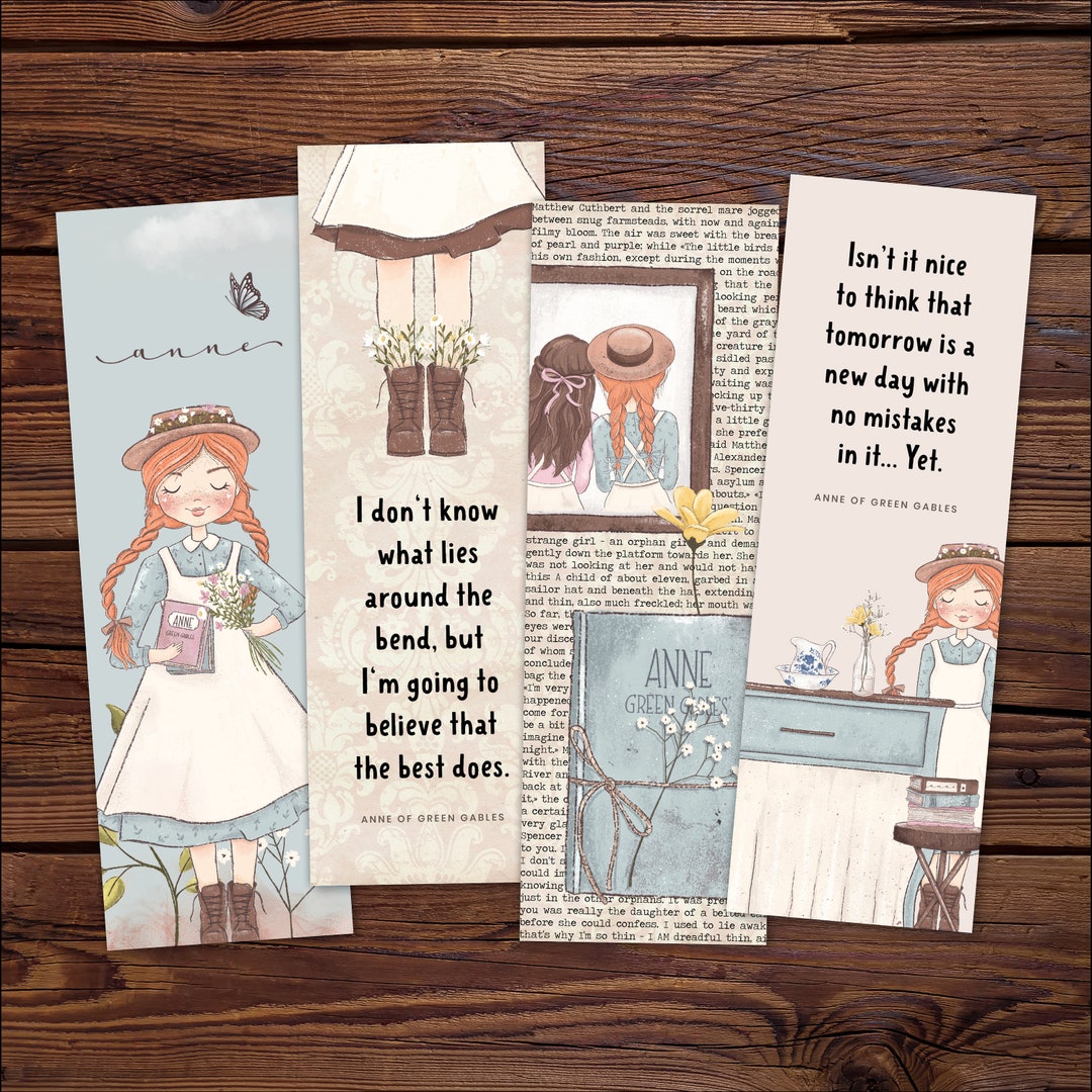Anne of Green Gables Bookmarks Printable Literary Bookmarks - Etsy