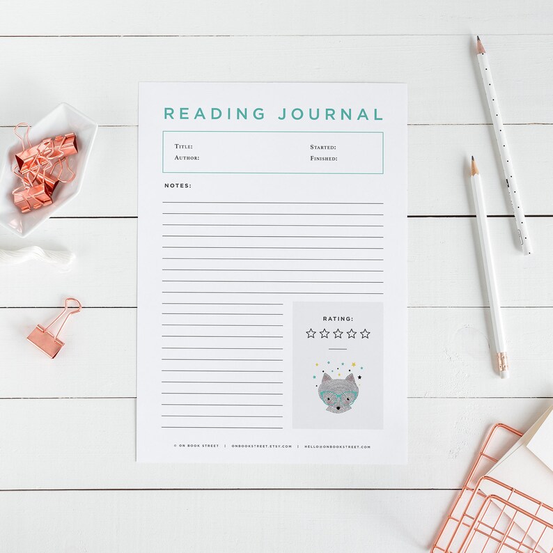 Journal de lecture Journal à imprimer Noter les livres Revue Journal de ...