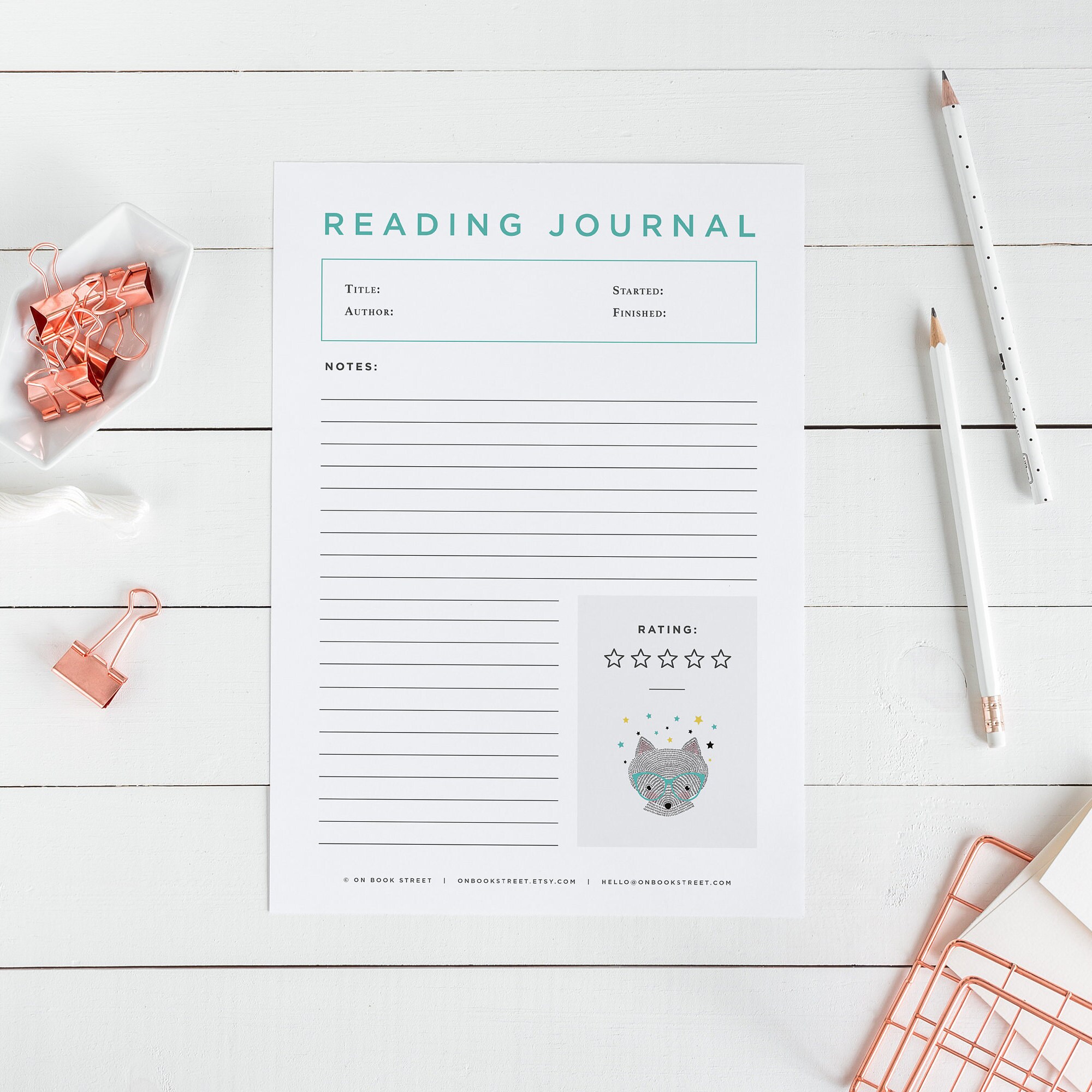 Journal de lecture Journal à imprimer Noter les livres Revue Journal de ...