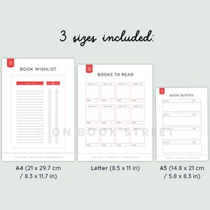 Reading Planner Printable Book Log Book Tracker Printable Book | Etsy