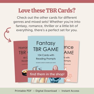 TBR Game Printable, Cards With Reading Prompts – Bookshelf Edition ...