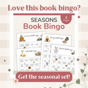 Fall Book Bingo Printable, Autumn TBR Game, Reading Prompts, What to ...