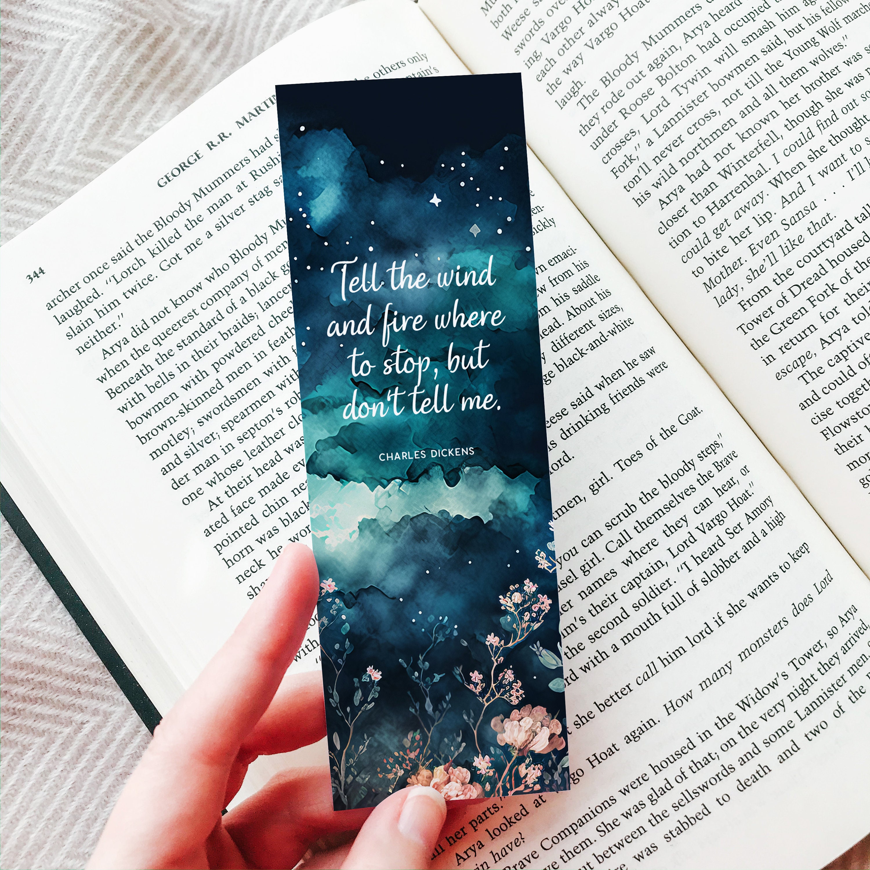 Literary Bookmarks Printable, Night Sky Set With Classic Literature ...