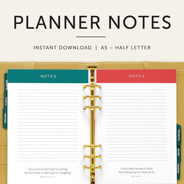 A5 Planner Inserts - Etsy