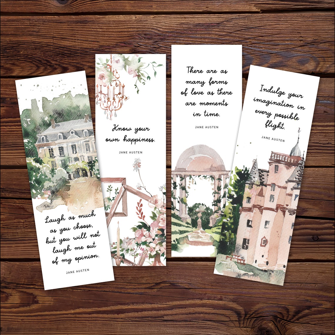 Jane Austen Bookmarks Printable Jane Austen Gifts for - Etsy