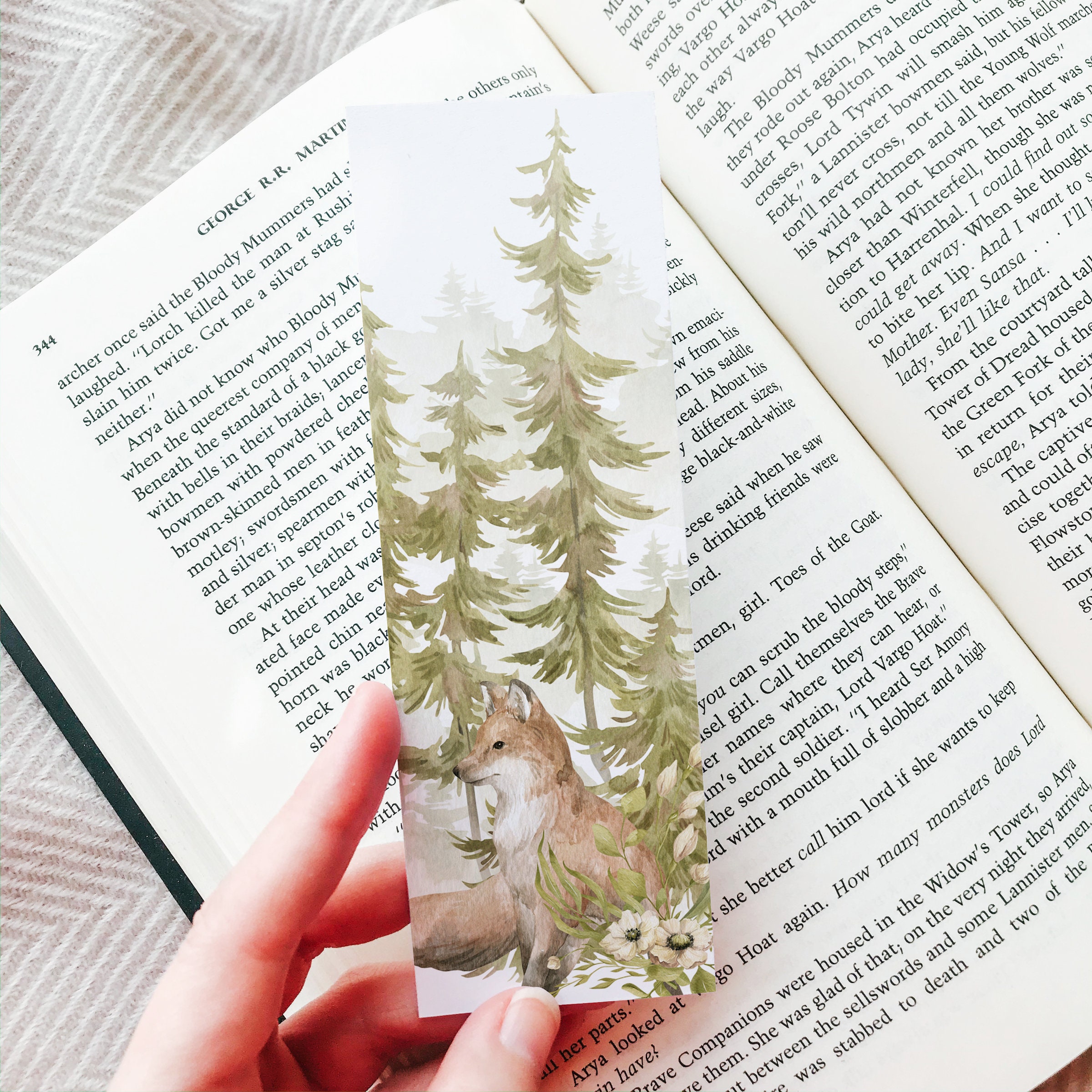 Nature Bookmarks Printable, Digital Watercolor Bookmark Set, Woodland ...
