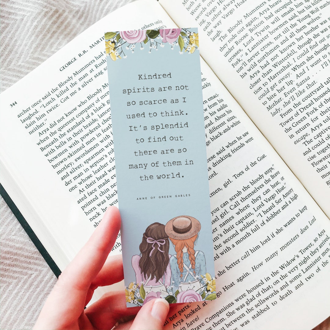 Anne of Green Gables Printable Bookmark With Quote, Best Friend Book ...