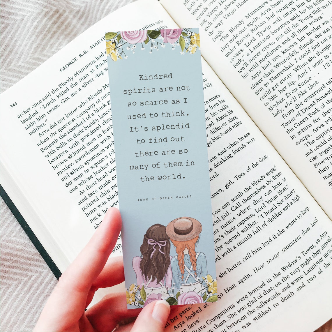 Anne of Green Gables Printable Bookmark With Quote Best - Etsy