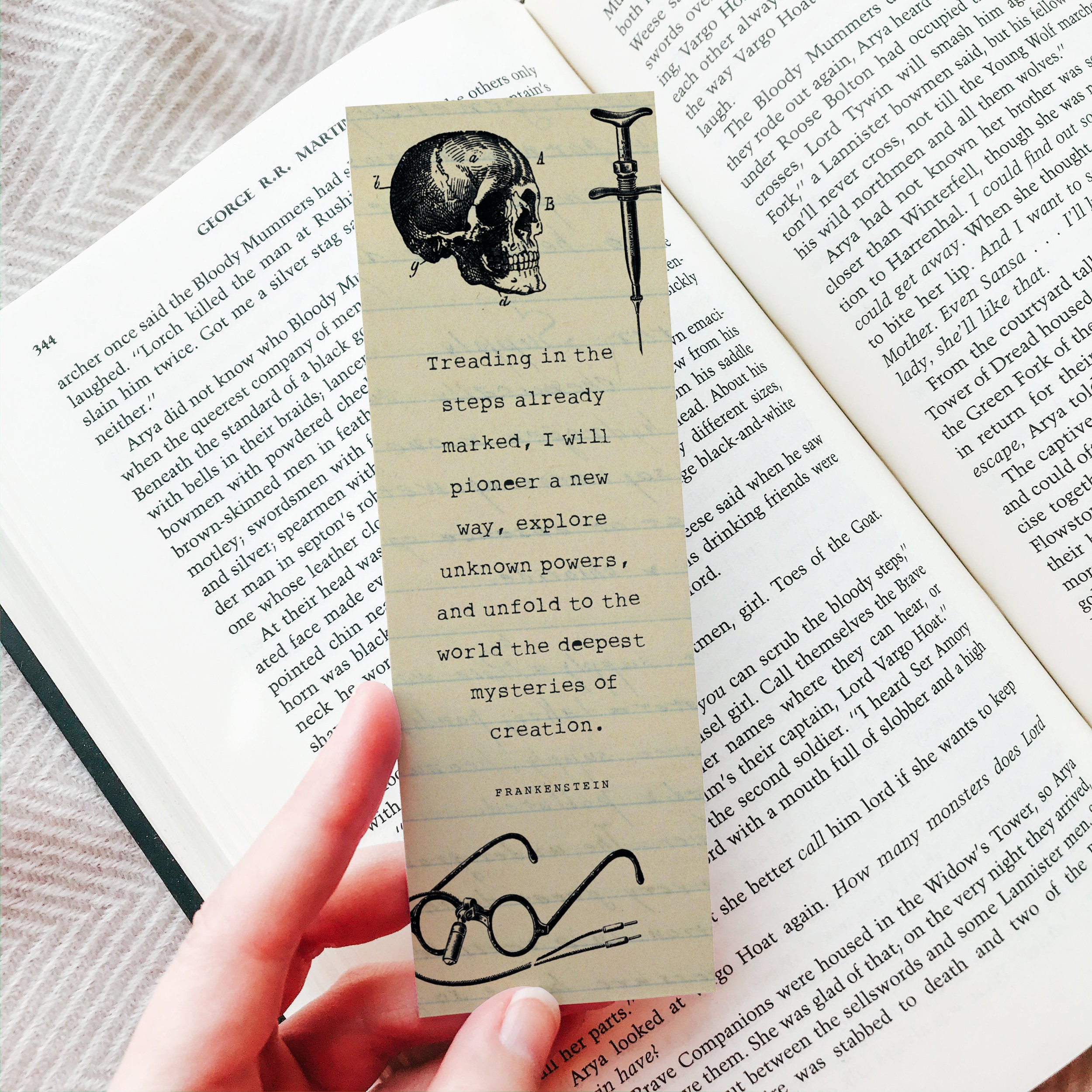Frankenstein Printable Bookmark Set Mary Shelley Gothic - Etsy