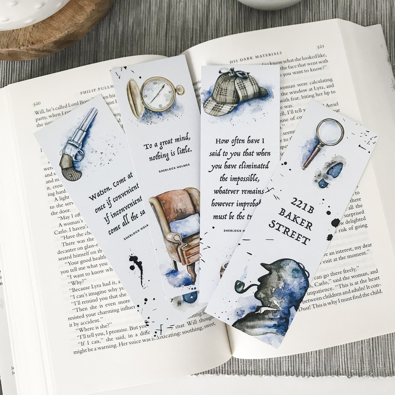 Sherlock Holmes Bookmark Set Printable Bookmarks Sherlock - Etsy