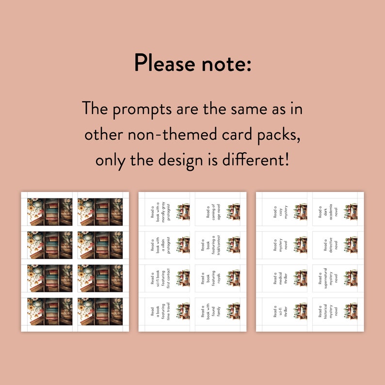 TBR Game Printable Cards With Reading Prompts Bookshelf - Etsy