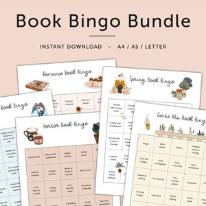 Book Bingo Bundle, Printable TBR Game, Reading Prompts, What to Read ...
