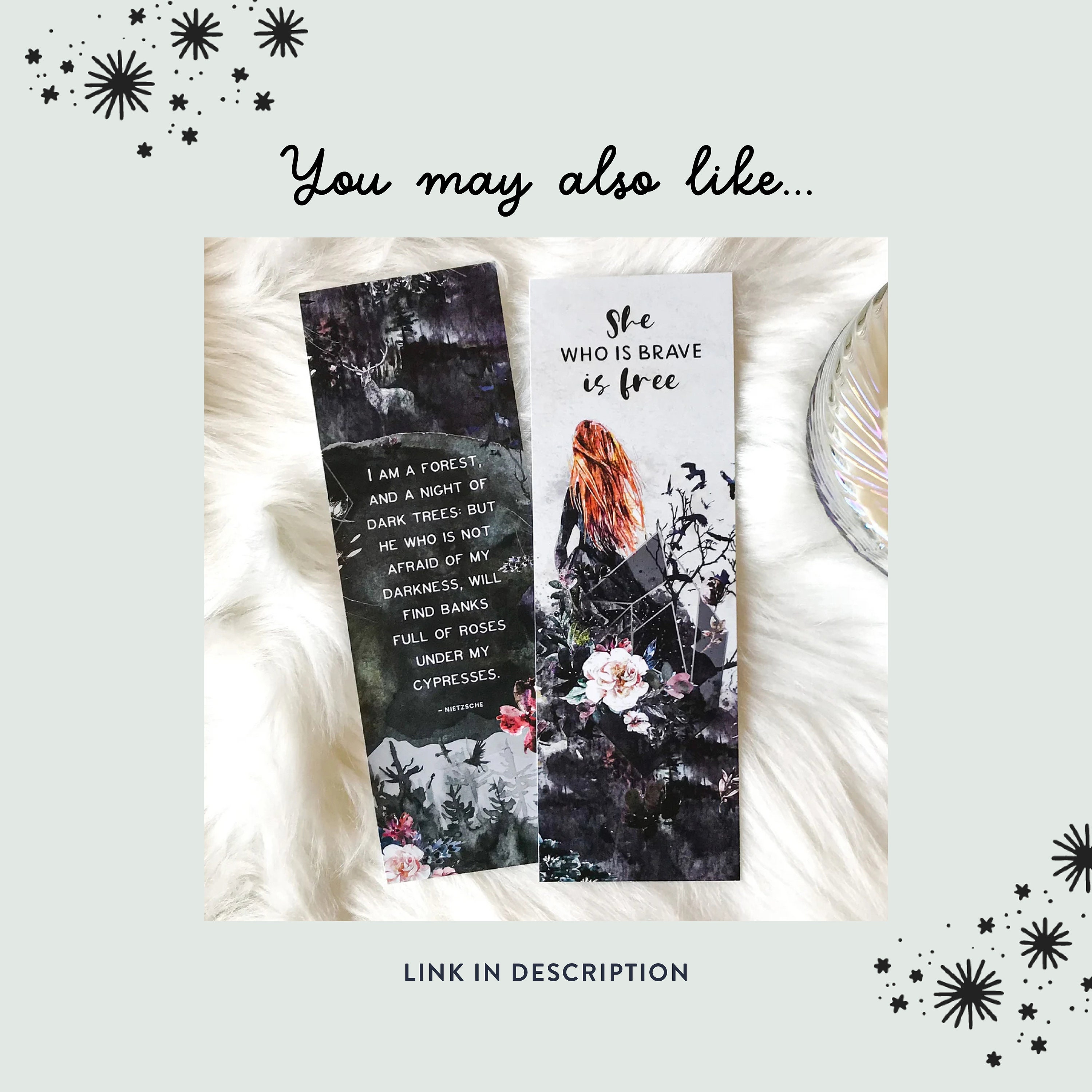 Nietzsche Printable Bookmark Dark Forest Woodland Watercolor - Etsy ...