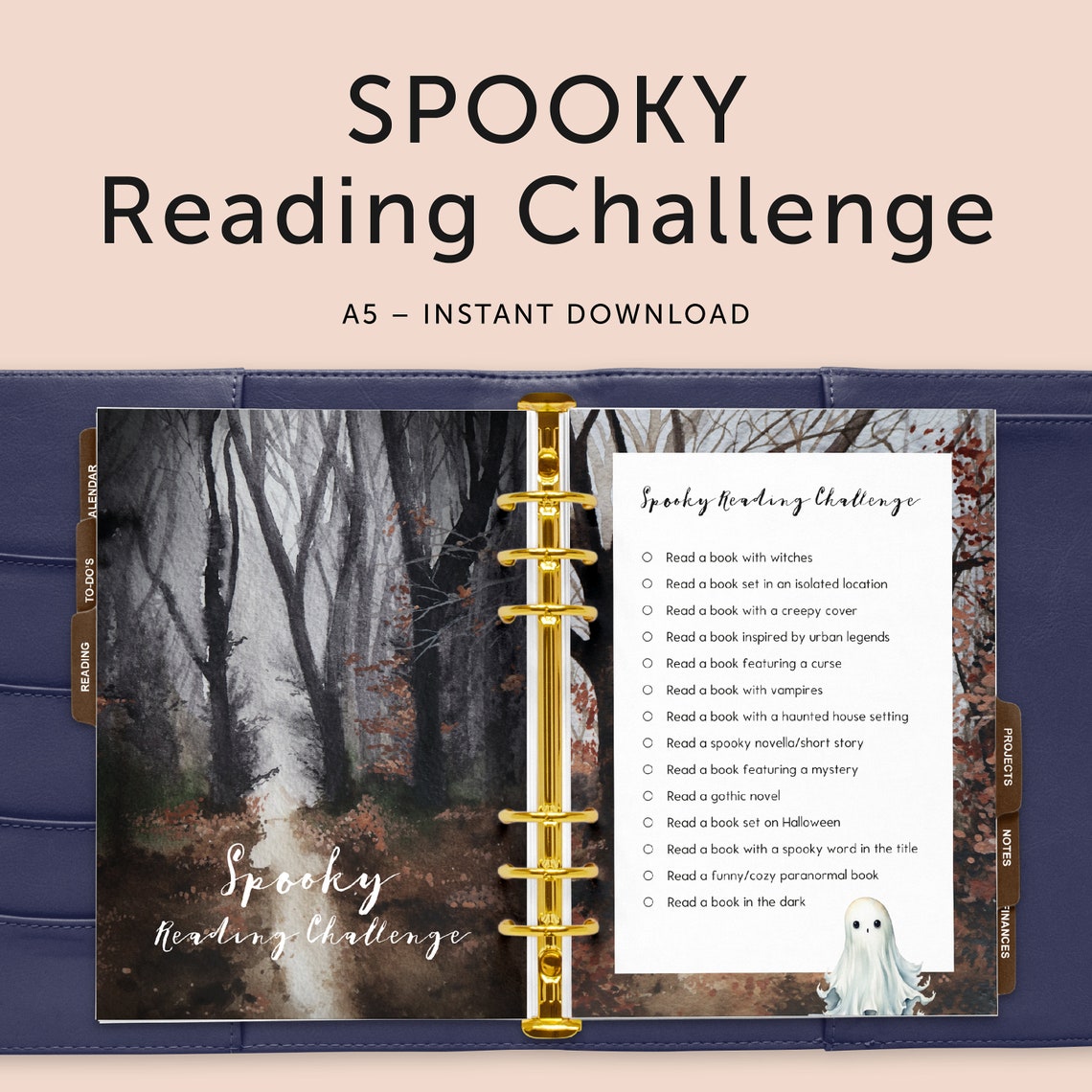 Spooky Reading Challenge Printable, Halloween Reading Prompts, What to ...