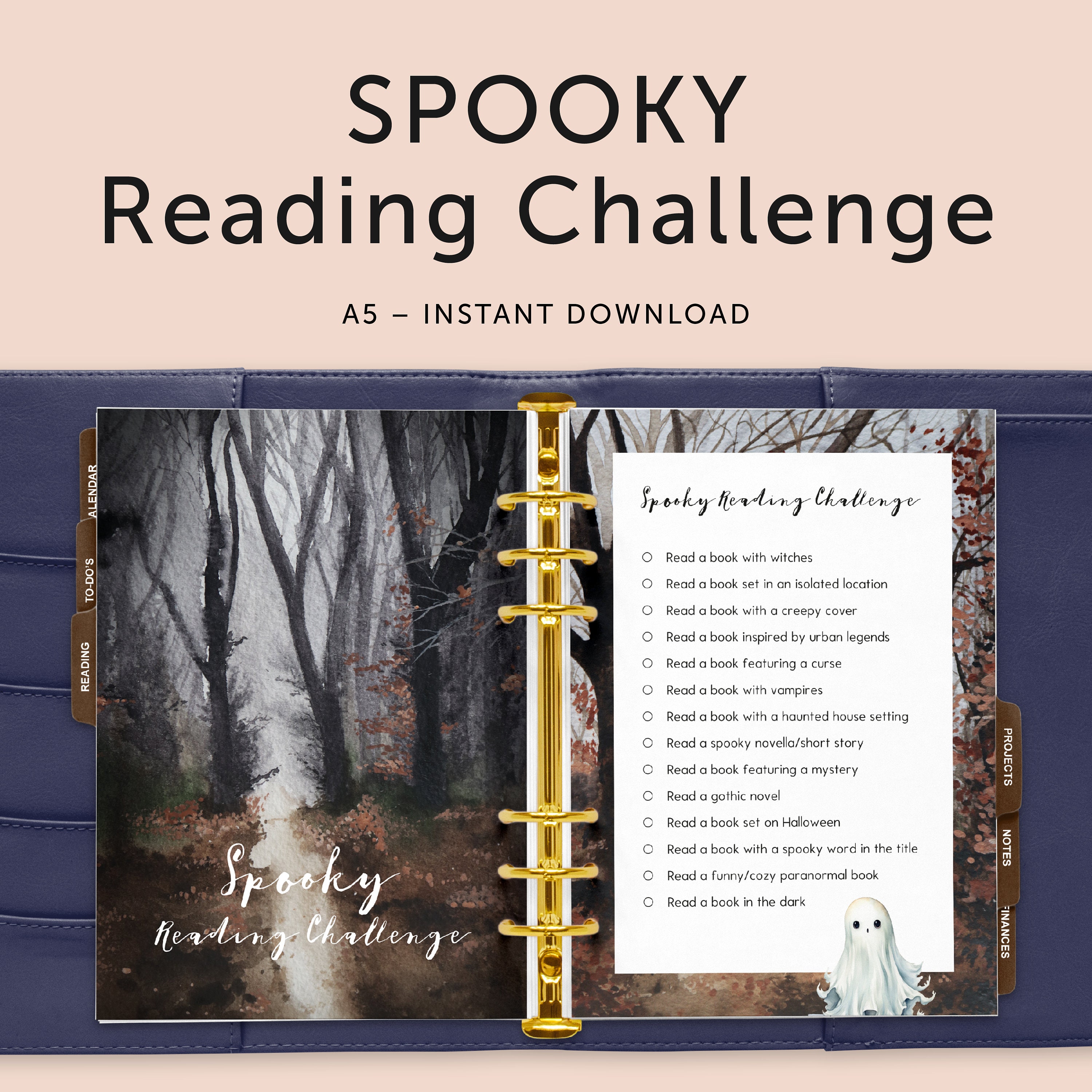 Spooky Reading Challenge Printable, Halloween Reading Prompts, What to ...