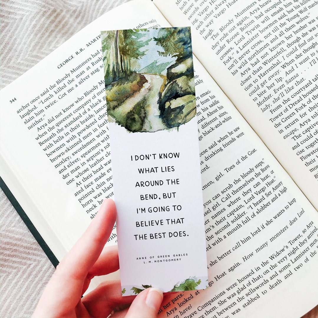 Anne of Green Gables Bookmark Printable, Literary Bookmark With Quote ...