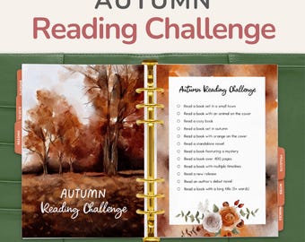 Fall Reading Challenge Printable, Autumn Reading Prompts, What to Read ...