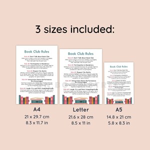 Funny Book Club Rules Printable, Book Club Gift, PDF DOWNLOAD - Etsy